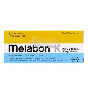 Melabon K 20 Comprimés - Aspirine · Combinaisons - Pharmacie de Steinfort