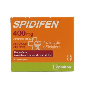 Spidifen 400 mg 30 Tabletten - Entzündungshemmend - Pharmacie de Steinfort